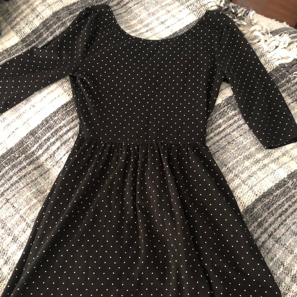 Dresses | Super Cute Black Polka Dot Mini Dress | Poshmark
